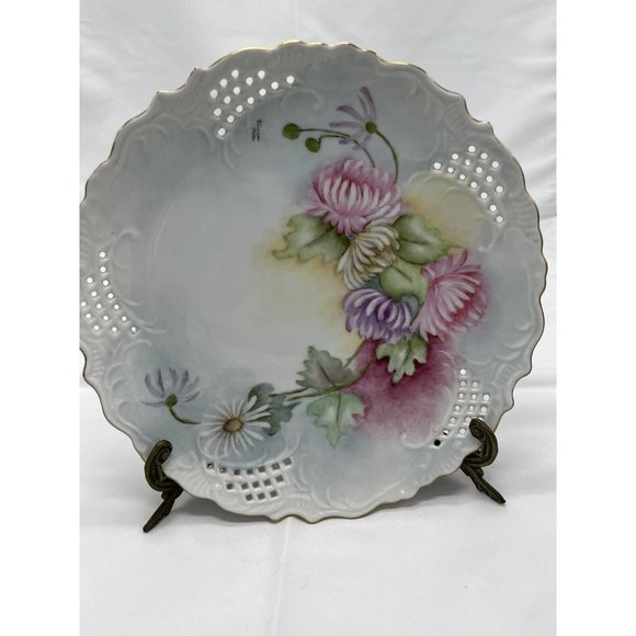 Unmarked | Dining | Verena Tate Plate With Flowers And Articulated Lace ...
